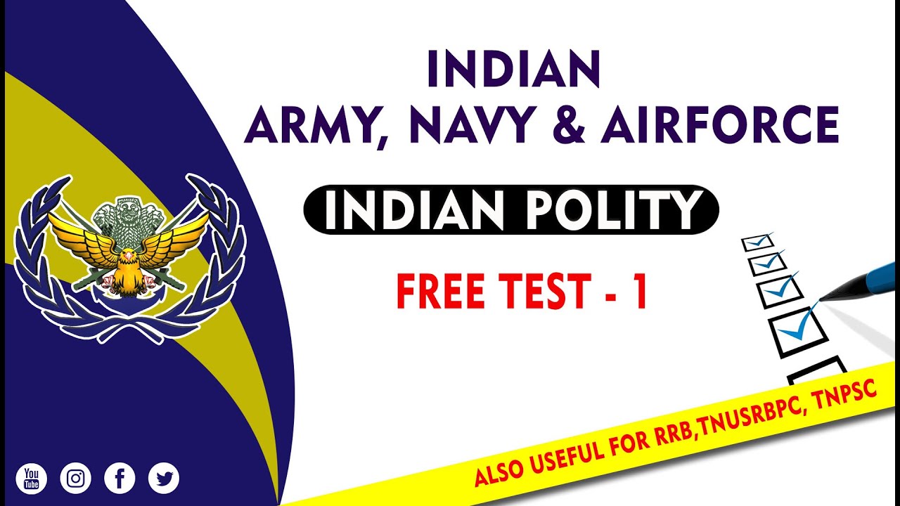 GENERAL KNOWLEDGE FREE TEST 1 FOR INDIAN ARMY, NAVY, AIRFORCE | RRB ...