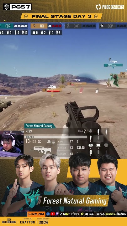 PGS7 Highlight | จังหวะกินไก่ 🐔จาก 🇹🇭 𝐅𝐨𝐫𝐞𝐬𝐭 𝐍𝐚𝐭𝐮𝐫𝐚𝐥 𝐆𝐚𝐦𝐢𝐧𝐠 | PUBG ESPORTS - YouTube