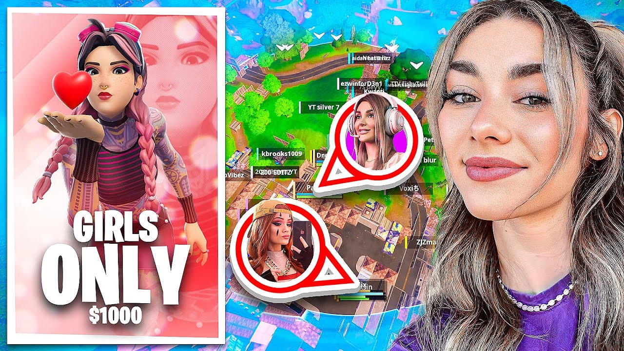 I Hosted a $1000 GIRLS ONLY Zone Wars Tournament In Fortnite! - YouTube