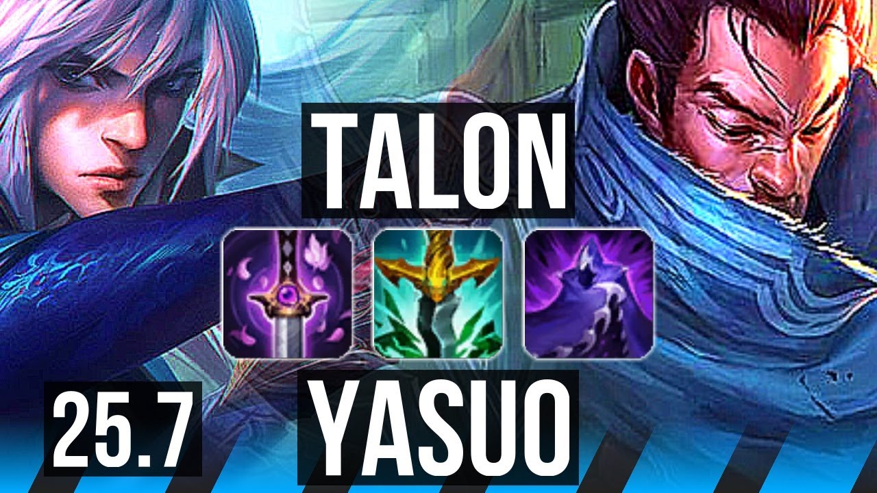 TALON vs YASUO (MID) | 9/0/9, Legendary | KR Diamond | 25.7 - YouTube