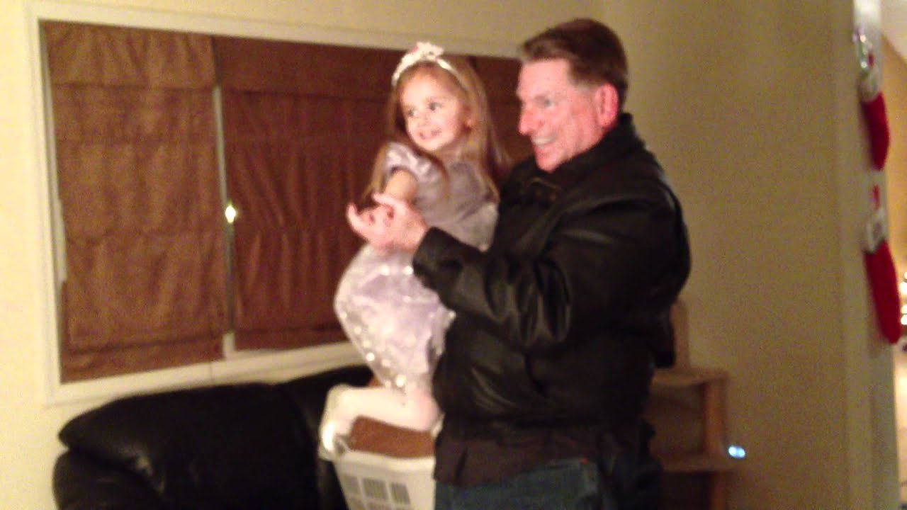 Eden dancing with Grandpa Carter - YouTube