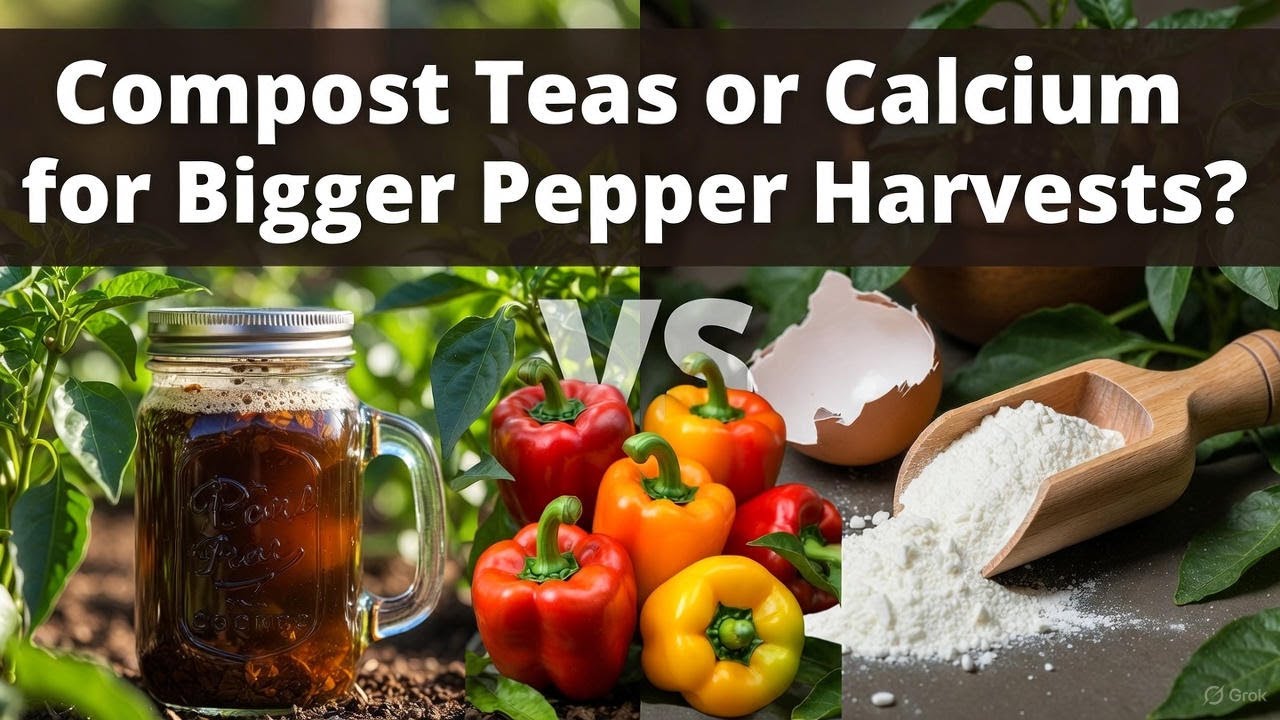 The Compost Tea vs Calcium on Peppers Experiment: 3X More Harvest Using ...