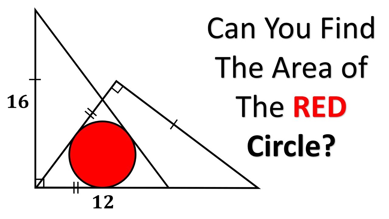 Can You Find the Area of the Circle Inside These Intersecting Triangles ...