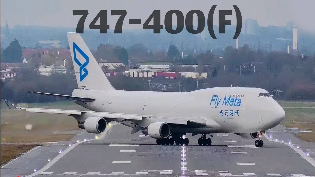 FLY META BOEING 747-400(F) Departing Birmingham Airport ( BHX ) - YouTube