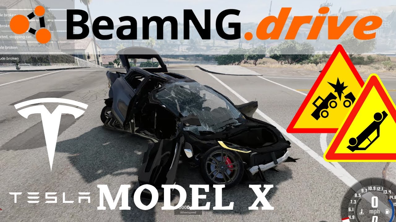 Tesla Model X Car Crash Test: Unleashing Havoc and Destruction in ...