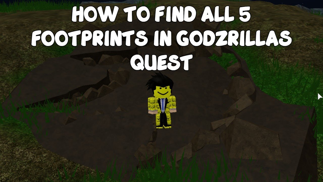How To Find all 5 Footprints In Roblox Islands Godzilla's Quest - YouTube