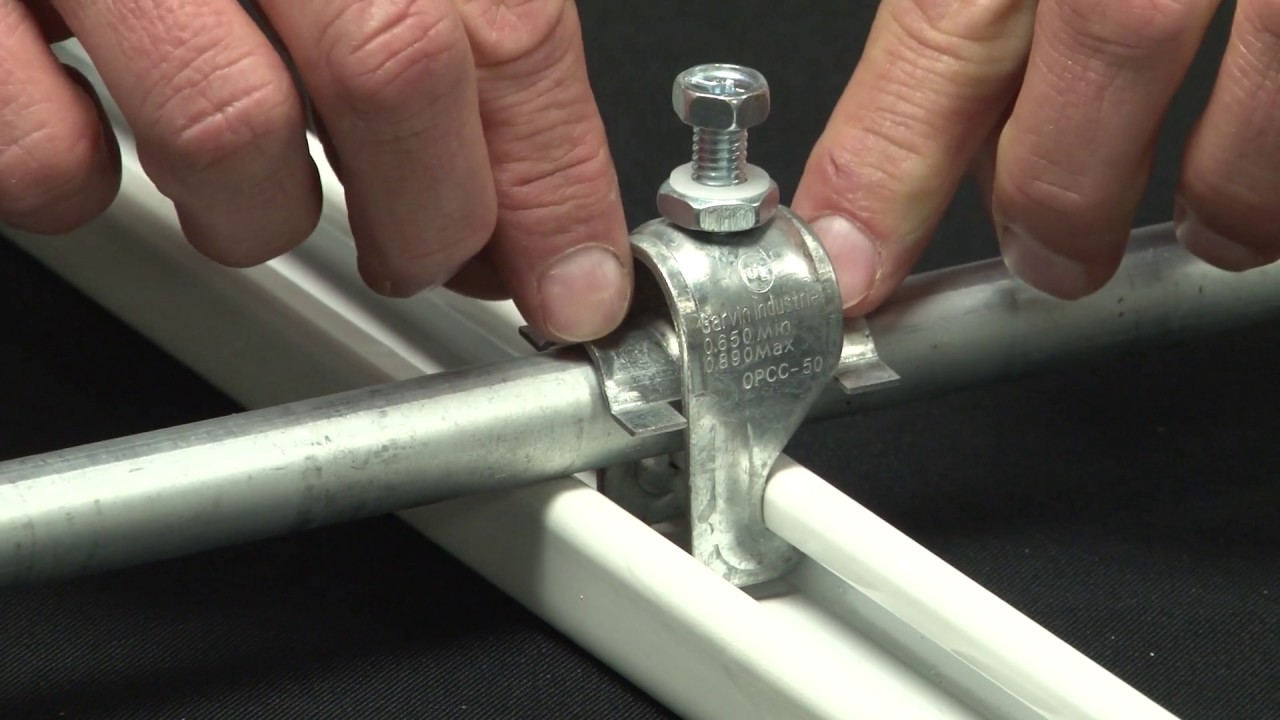 3/4 in. EMT & Rigid One Piece Strut Clamp - YouTube