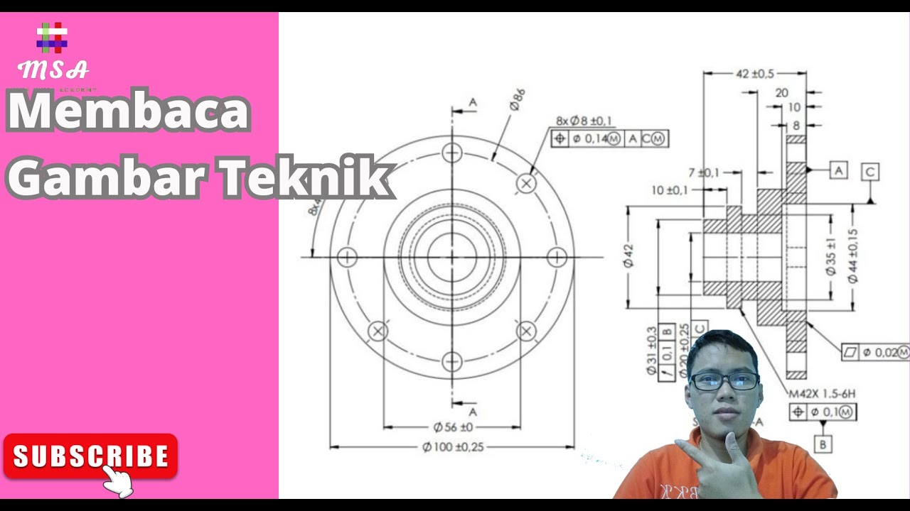 Membaca Gambar Teknik Flange ( How to Read Technical Drawing ) - YouTube