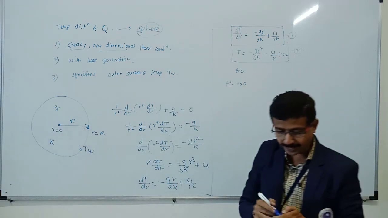 Heat Generation in Solid Sphere Condition 1 & 2 - YouTube