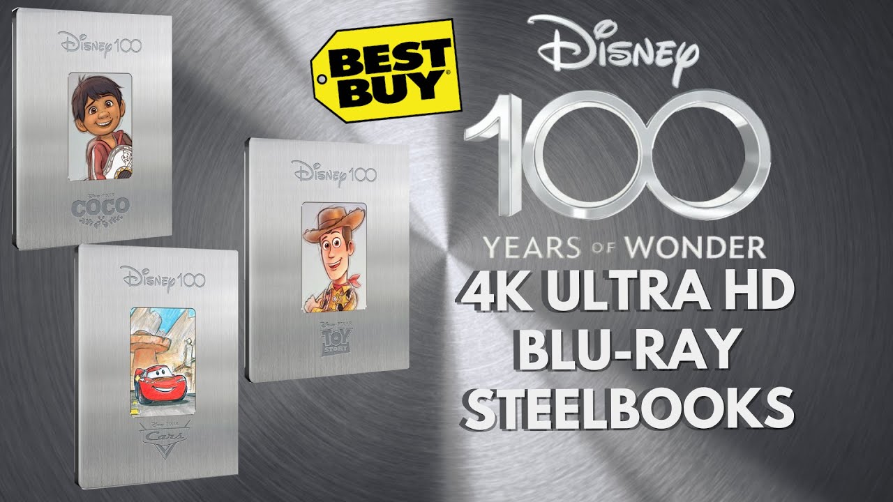 Disney 100 - Disney Pixar Best Buy 4K Steelbooks /Toy Story /Cars /Coco ...