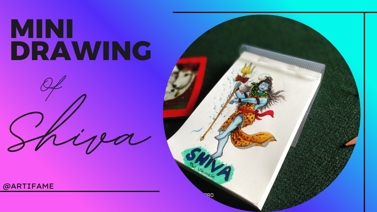 Lord shiva pencil color drawing, shivji mini drawing 🔱 #mahadev - YouTube