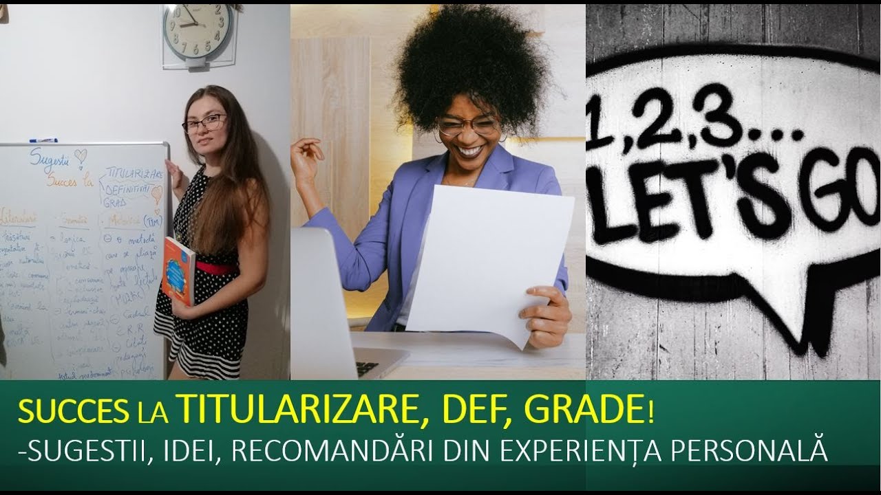 Sugestii pentru succes la TITULARIZARE, DEF, GRADE - YouTube