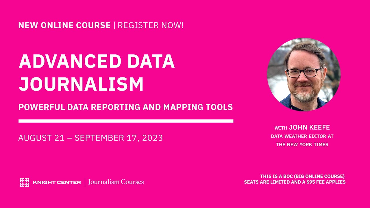 REGISTER NOW | "Advanced Data Journalism: Powerful data reporting and mapping tools" - YouTube
