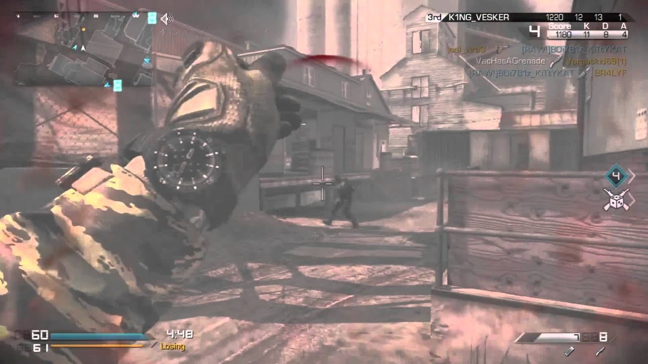 Ghosts Multiplayer Gameplay, Hunted Throwing Knife Kill Streak! (Call Of Duty Ghosts COD Ghost ...