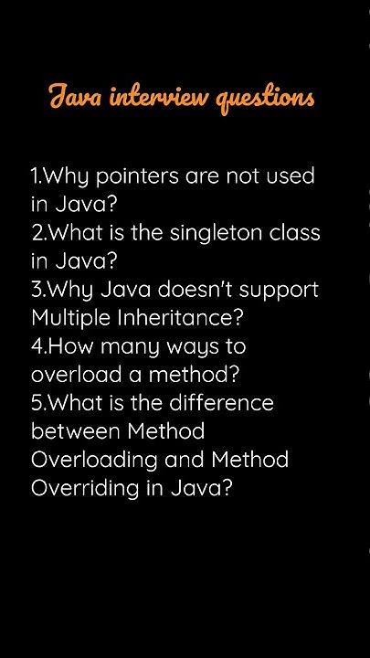 Java interview questions| Experienced| OOPS #java #interview #interviewquestions #shorts - YouTube