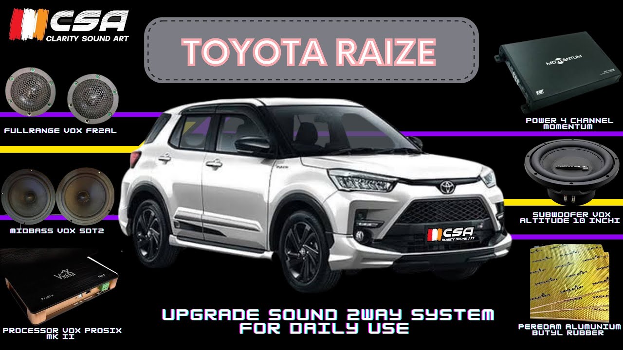 Toyota Raize 2023 Upgrade Sound 2way System For Daily Use | Vox ...