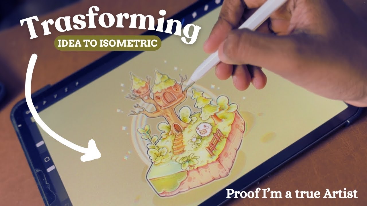 Isometric drawing practice for beginners ️Draw with me + iPad Pro 2024 ...