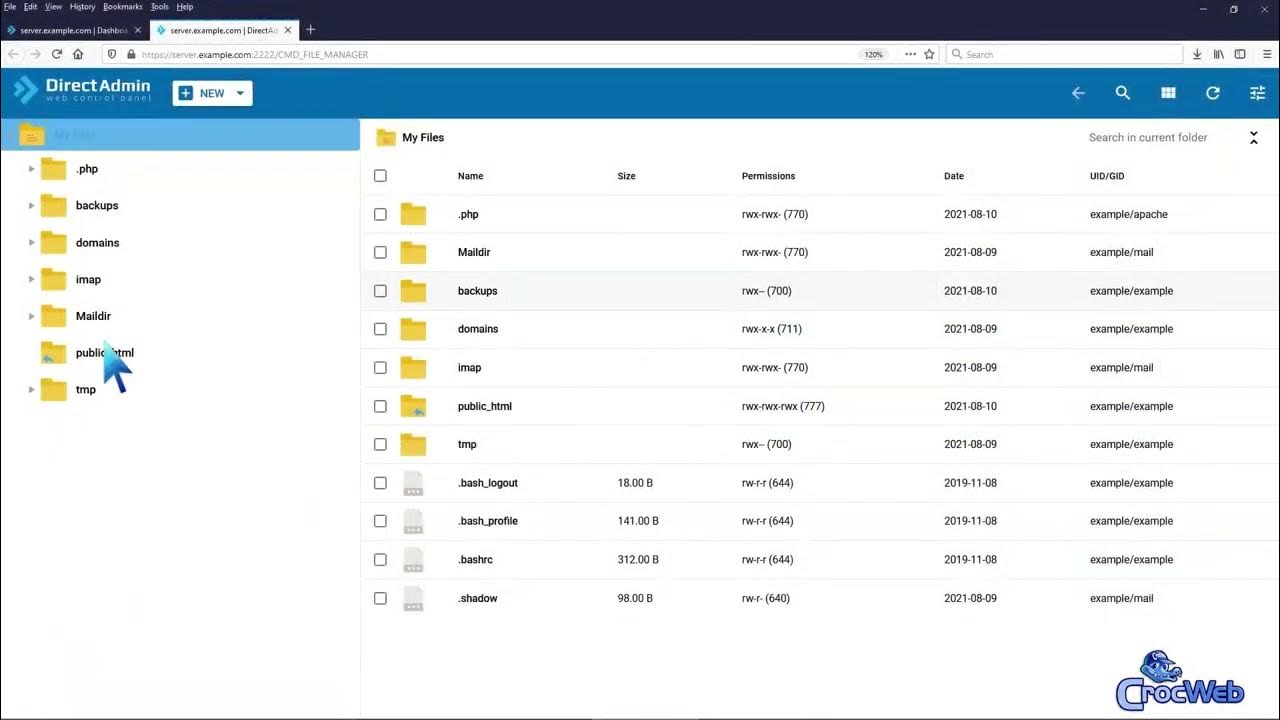 How To Remove A Backup File From Your Directadmin Crocweb Cloud Youtube