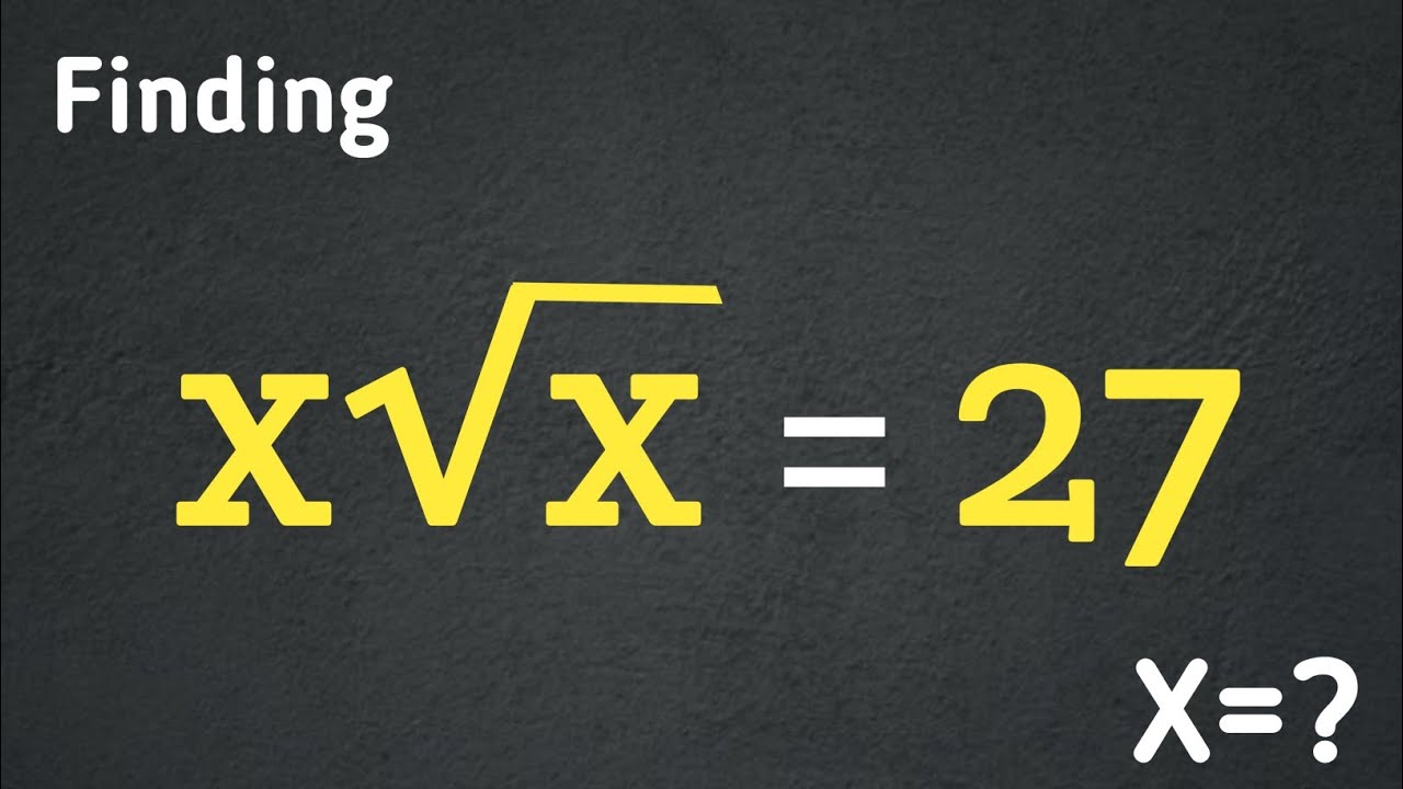 Hardest Math | Math Olympiad Problem | How to Find X in this Problem ...