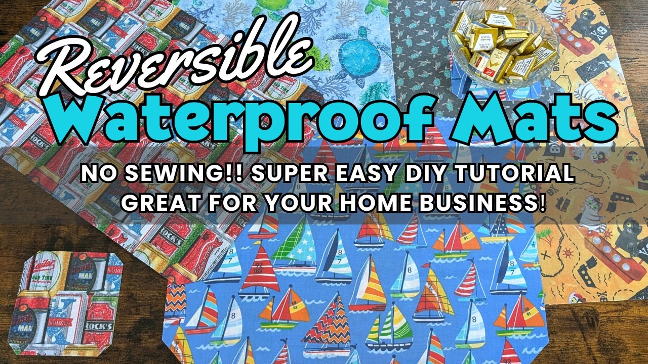 DIY Tutorial - No Sew Waterproof Fabric Mats are a Breeze! Home ...
