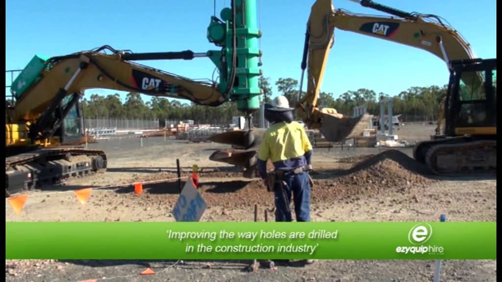 Ezyquip Hire Excavator Mounted Drill Rig - YouTube