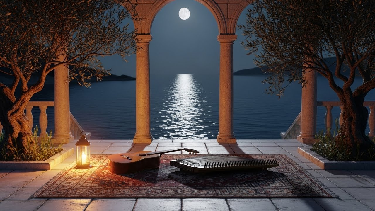 Mediterranean Nights – Flamenco Guitar & Qanun Under the Moonlit Sea ...
