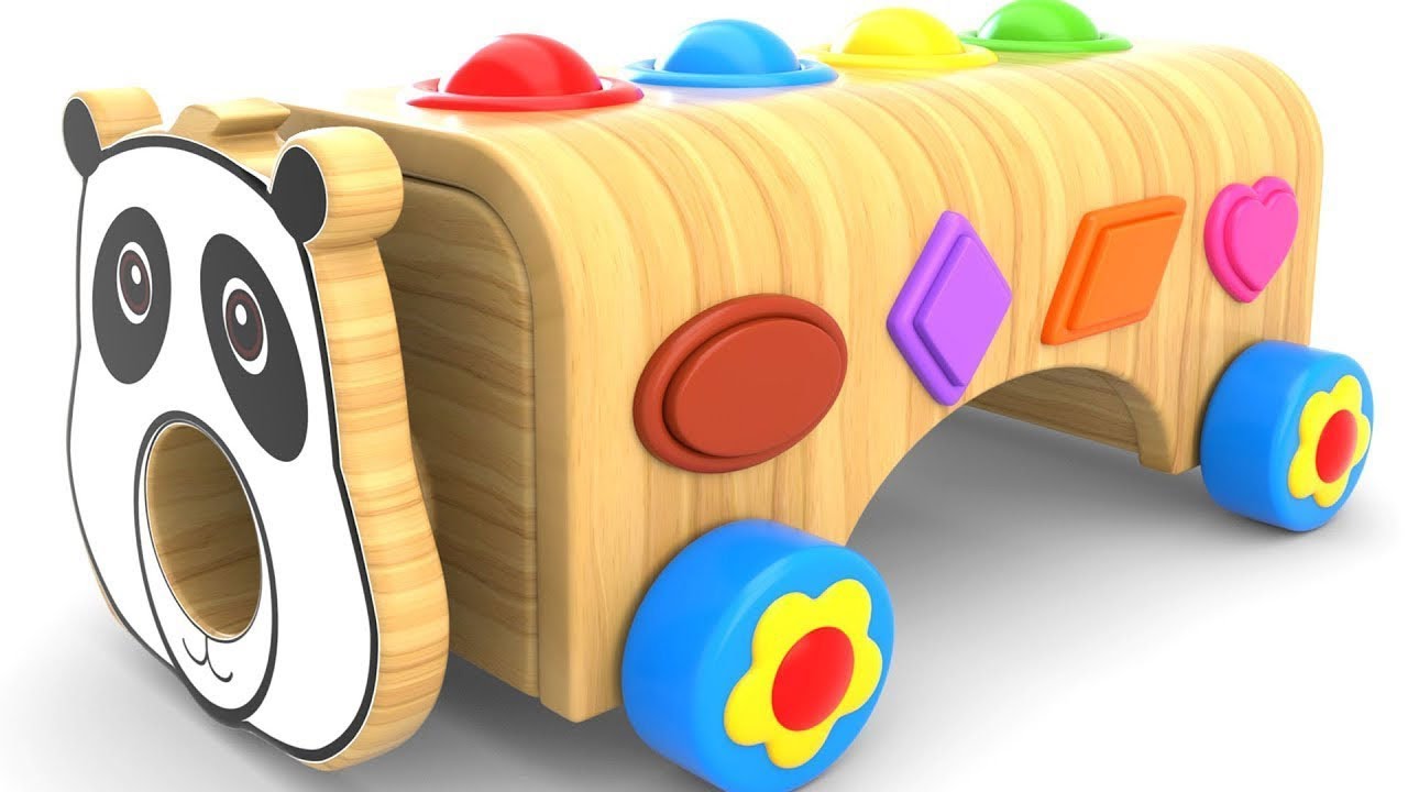 Learn Shapes with Wooden Hammer Educational Toys - Shapes Collection ...