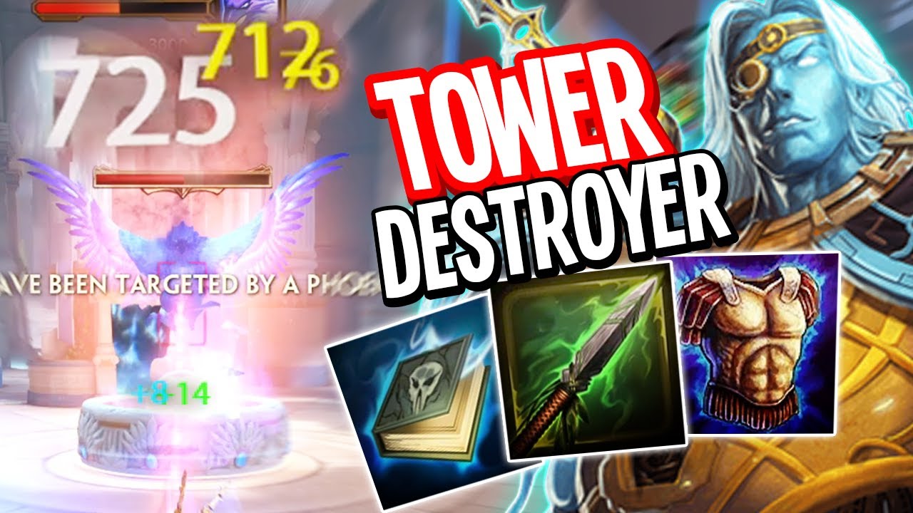 This Chronos Build 2 SHOTS TOWERS in SMITE! - YouTube