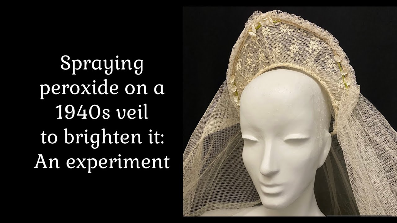 A no soak no rinse experiment to brighten a vintage 1940s veil with ...