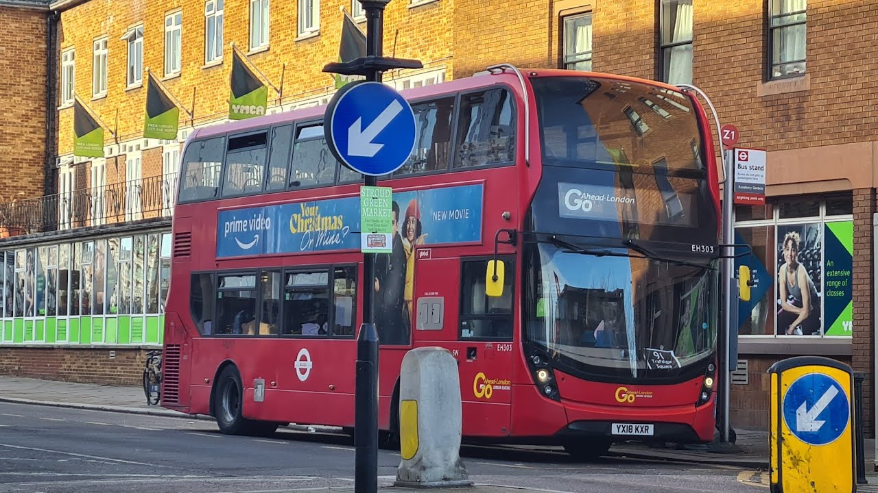 Second Day + Bandit | Journey on the London Bus Route 91 | EH303 ...