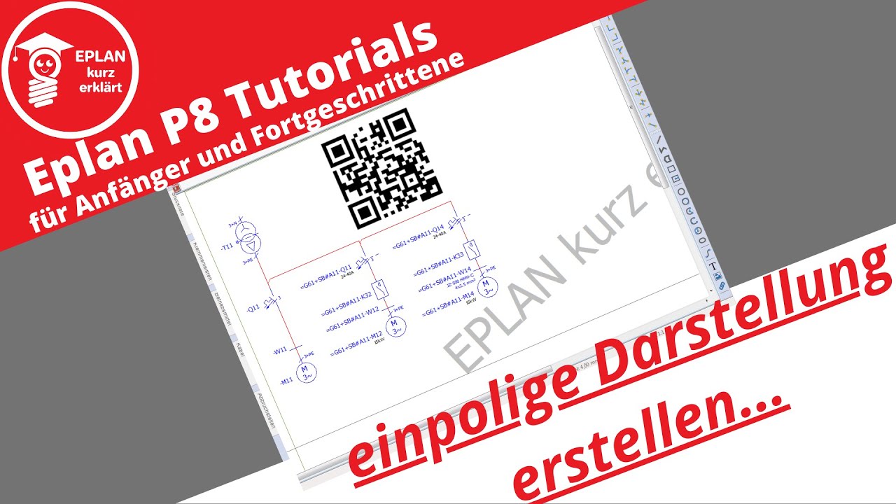 Eplan P8: Einpolige Darstellung erstellen (single line diagram) - YouTube