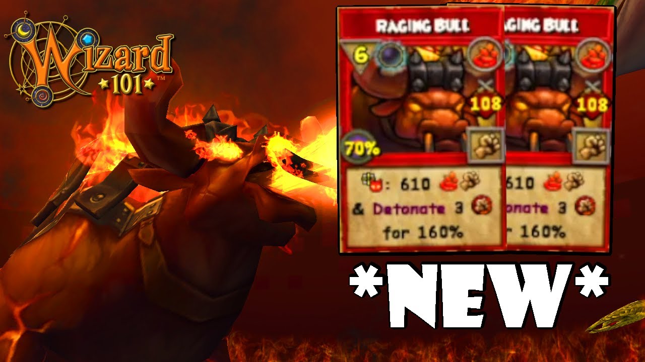 Wizard101 Level 170 Fire PvP: The *NEW* Raging Bull Spell Is NUTS ...