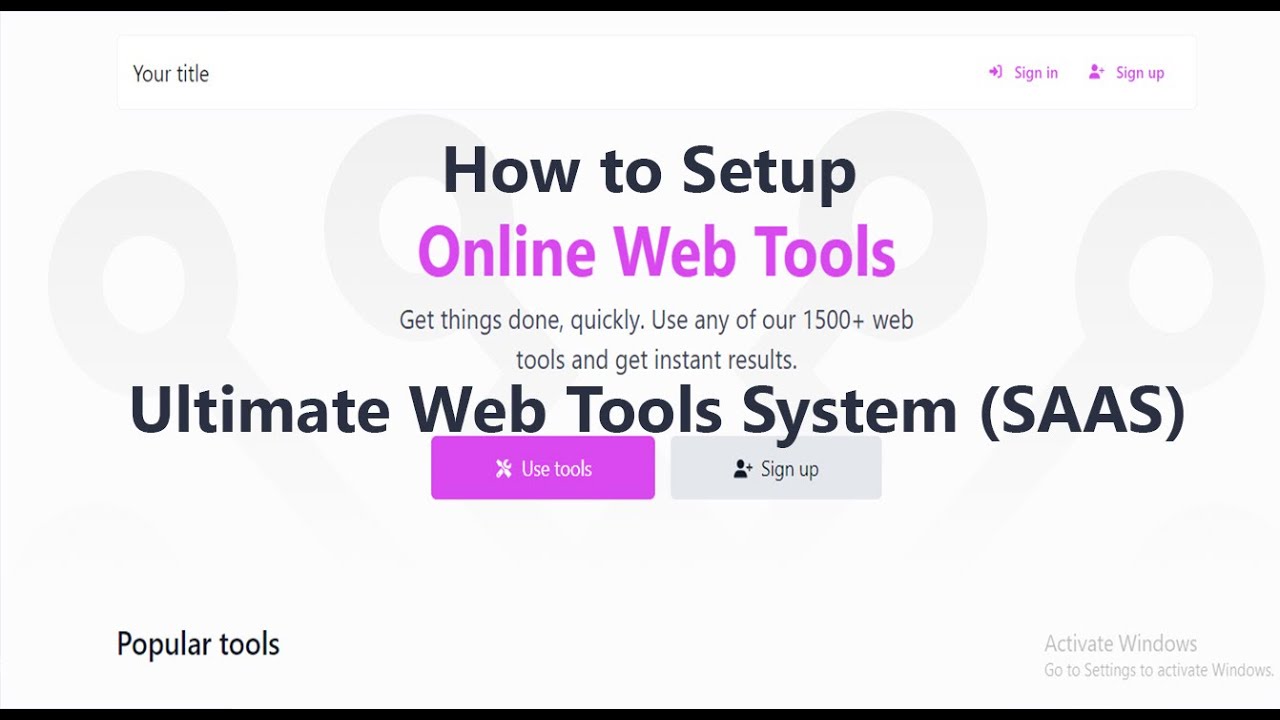 How to Setup Online Toolkit - Ultimate Web Tools System (SAAS) | 1,400+ Web Tools & Features ...