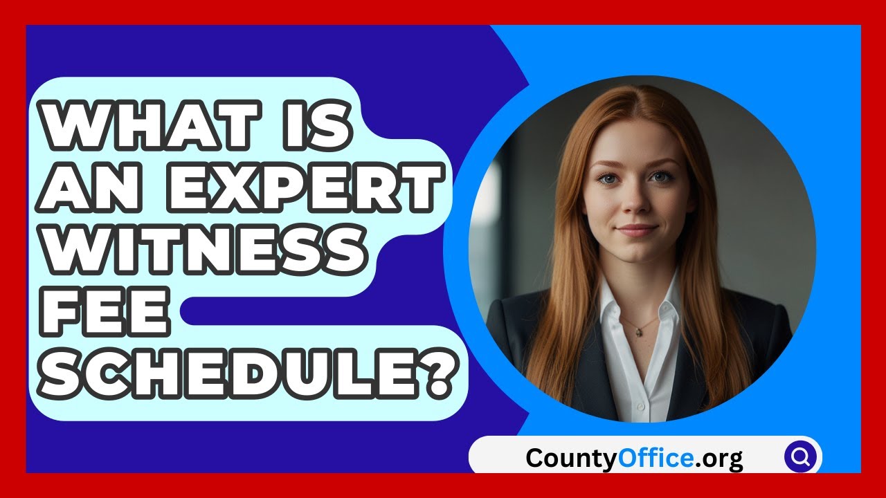 What Is An Expert Witness Fee Schedule? - CountyOffice.org - YouTube