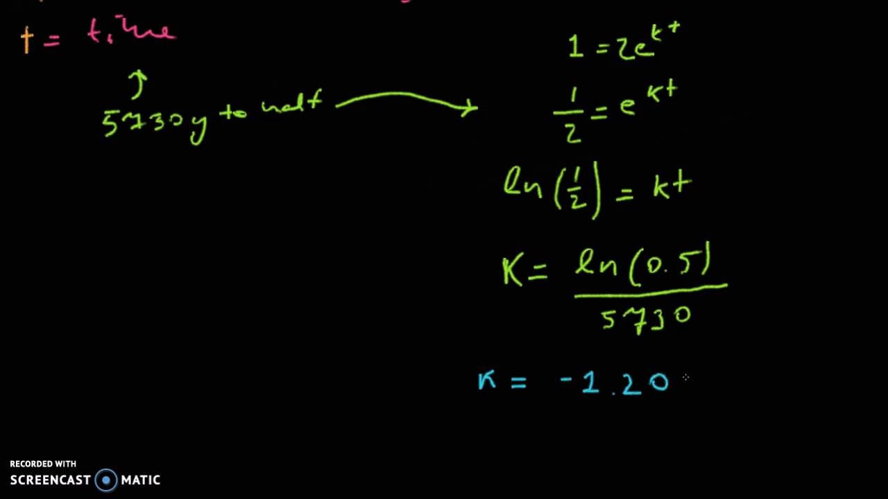 UPDATED: Exponential Decay: Quick Intro to Euler Constant, e - YouTube