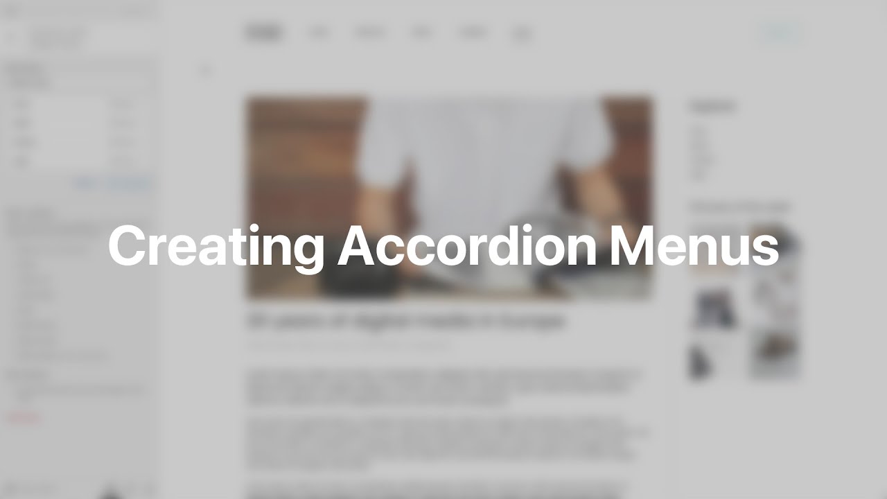 Creating Accordion Menus | YOOtheme Documentation (WordPress) - YouTube Creating Accordion Menus | YOOtheme Documentation (WordPress) - YouTube
