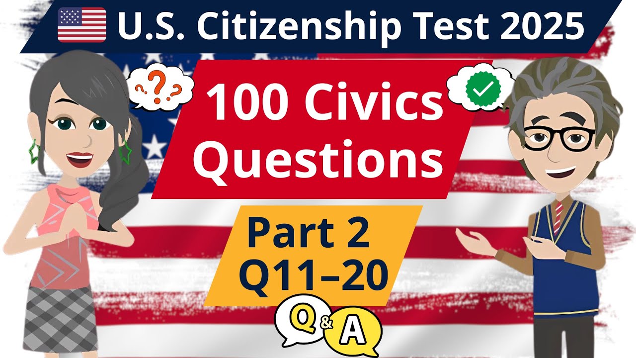 Master 100 Civics Questions for U.S. Citizenship Interview 2025 | Part ...