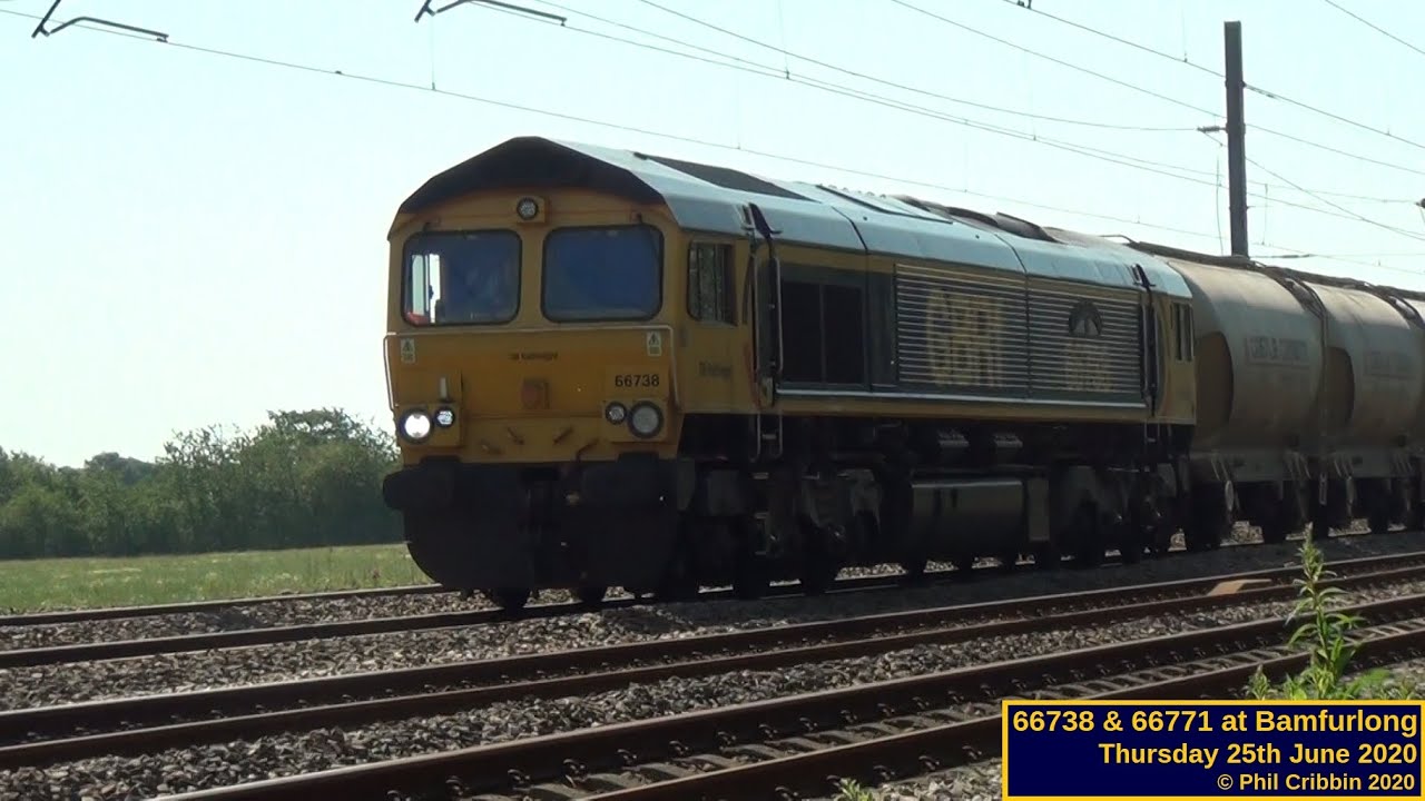 66738 & 66771 at Bamfurlong - 25th June 2020 - YouTube