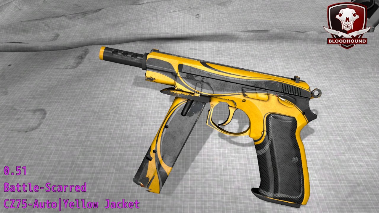 CZ75-Auto Yellow Jacket - Skin Wear Preview - YouTube