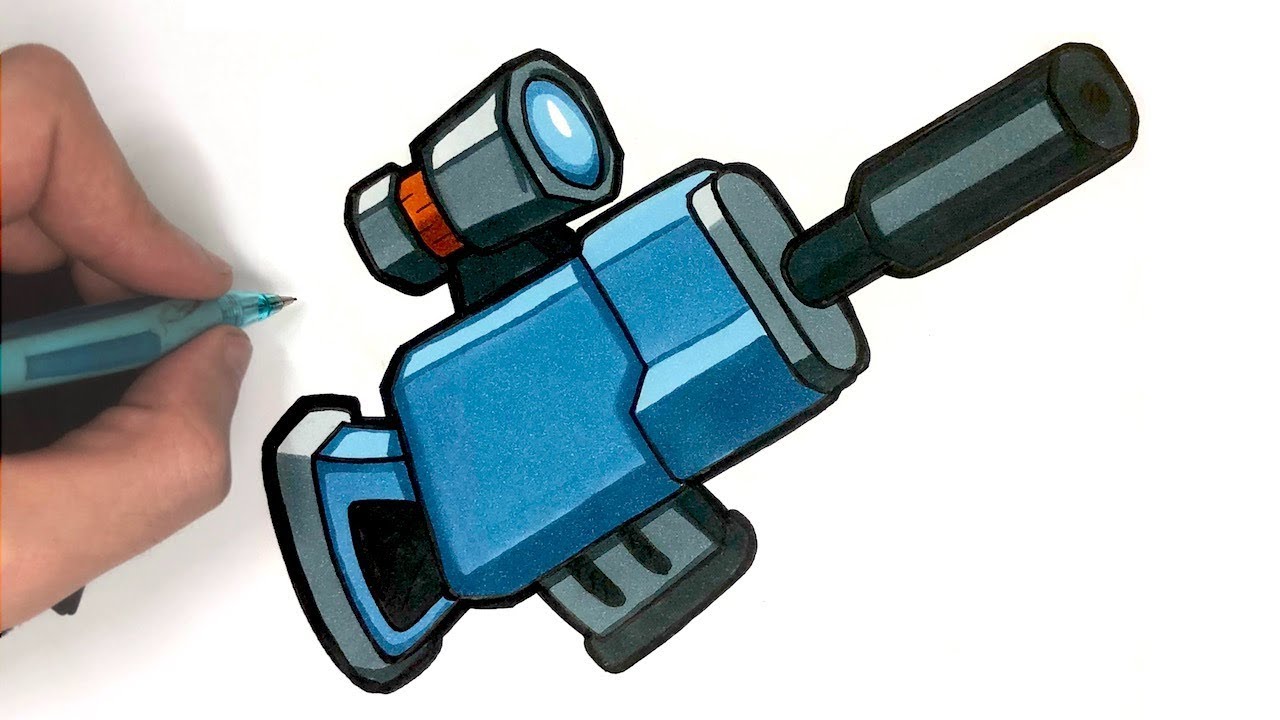 HOW TO DRAW PRECISION RIFLE WEAPON (FORTNITE, APEX, BATTLELAND) - YouTube