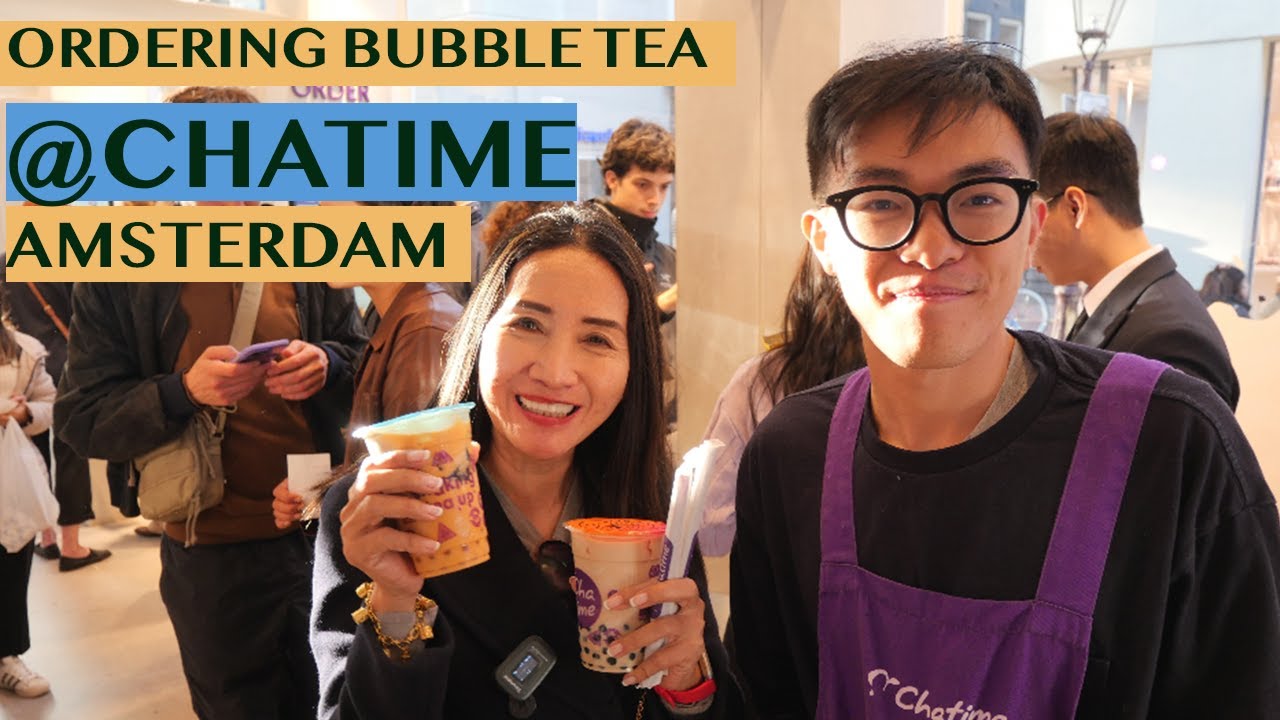 AUTOMATED ORDERING & PAYMENT FOR BUBBLE TEA DRINKS @CHATIME AMSTERDAM - YouTube