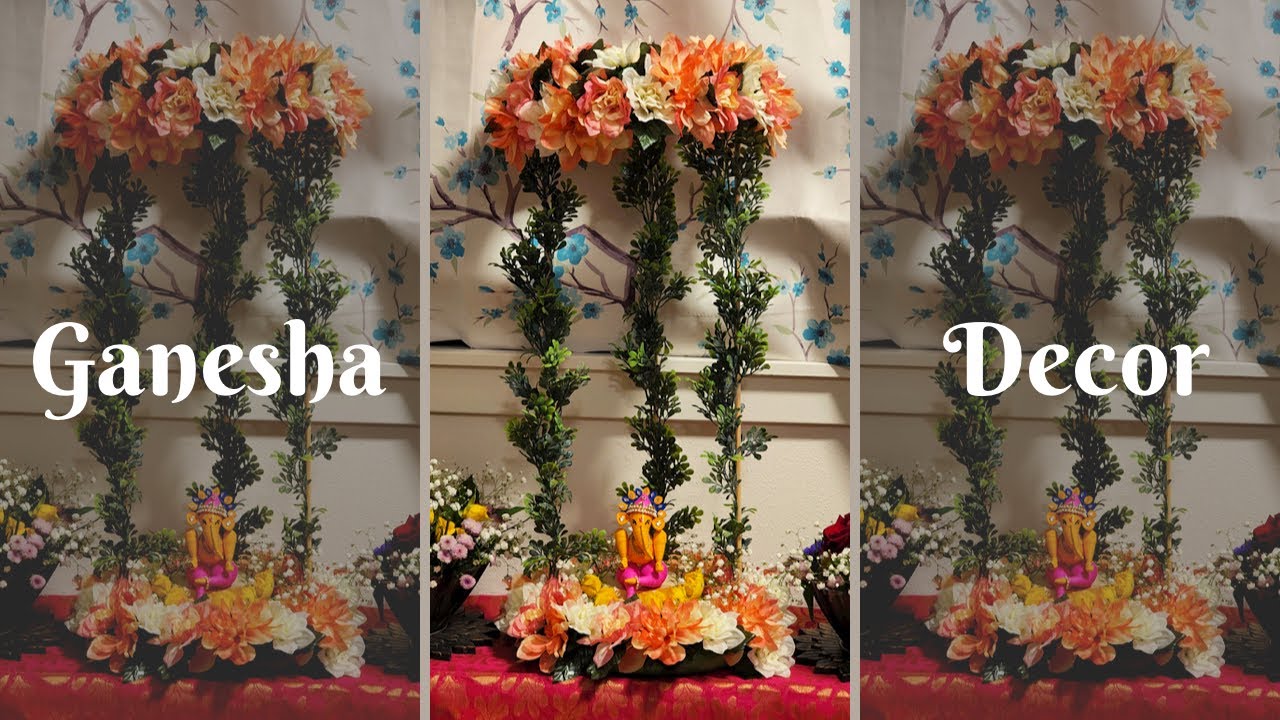 Ganesh Mandap Making | Floral Mandap Decoration | DIY Floral Decoration ...