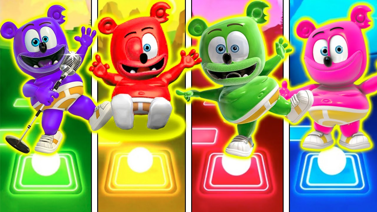 Gummy Bear Songs 🆚 New Gummy Bear Colors Tiles Hop EDM Rush! 12 - YouTube