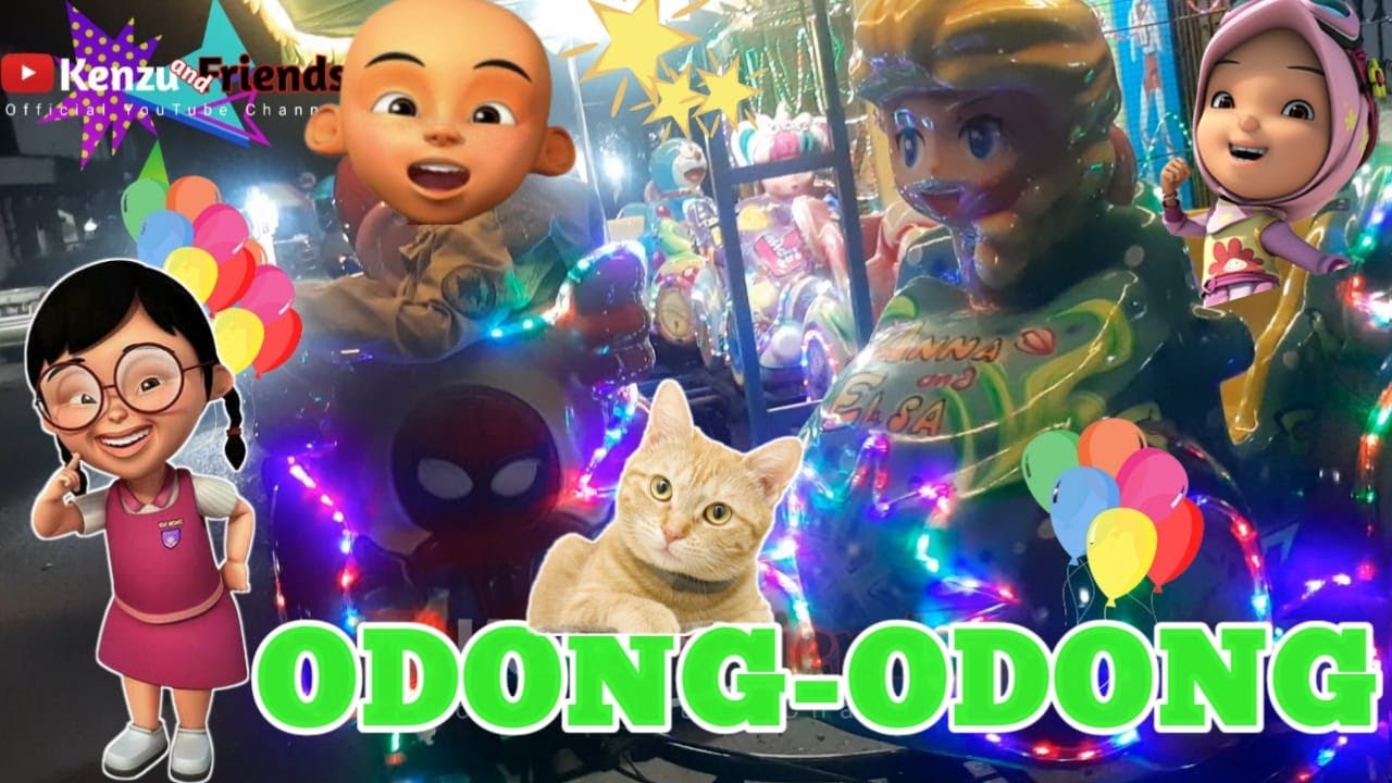 Odong odong lampu cantik 💕 Naik odong odong lucu 💕 lagu anak kucing 💕 ...