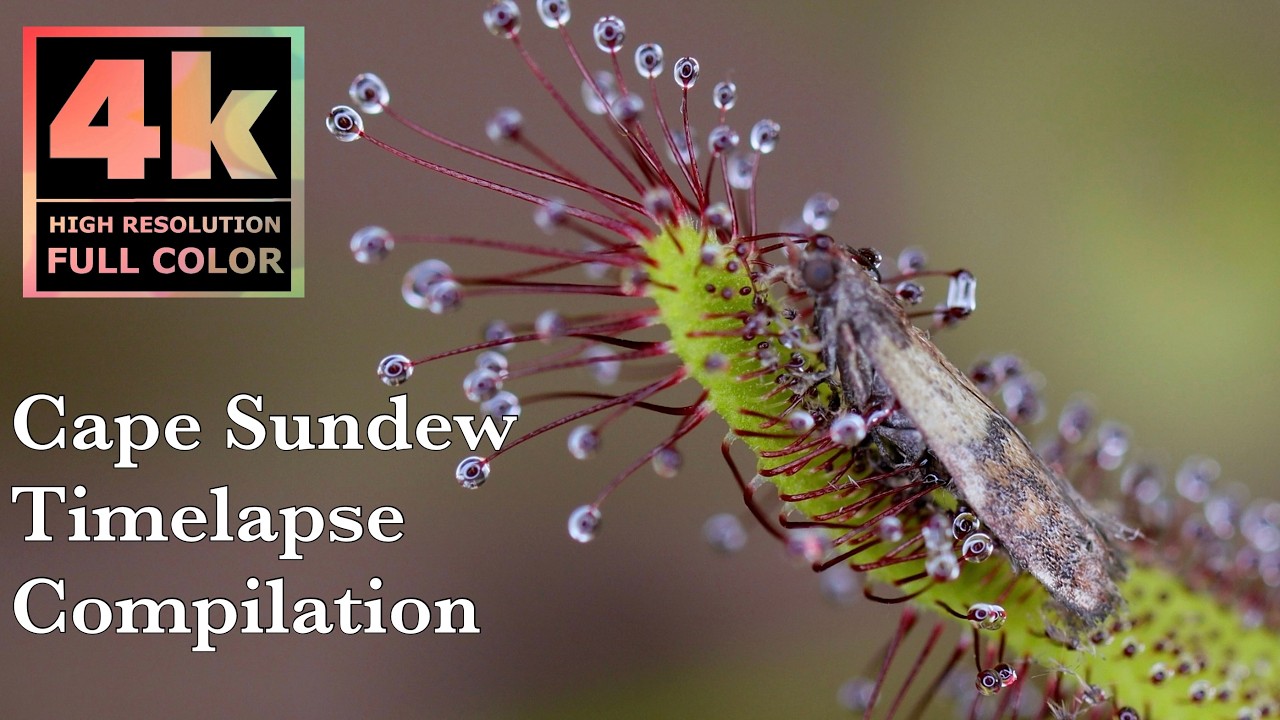 4k Sundew Trapping Compilation // Sundews vs. Moths 2 - YouTube