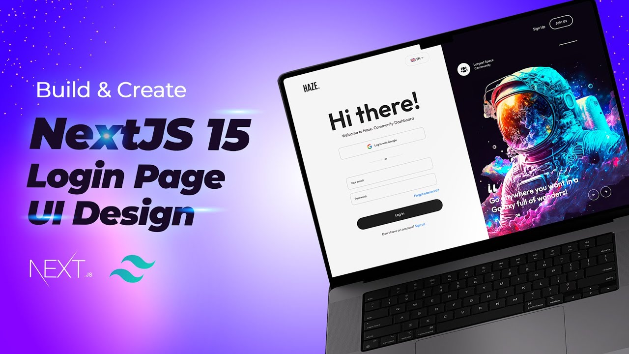 Build Stunning #nextjs15 #tailwindcss Login Page Web UI Design ...