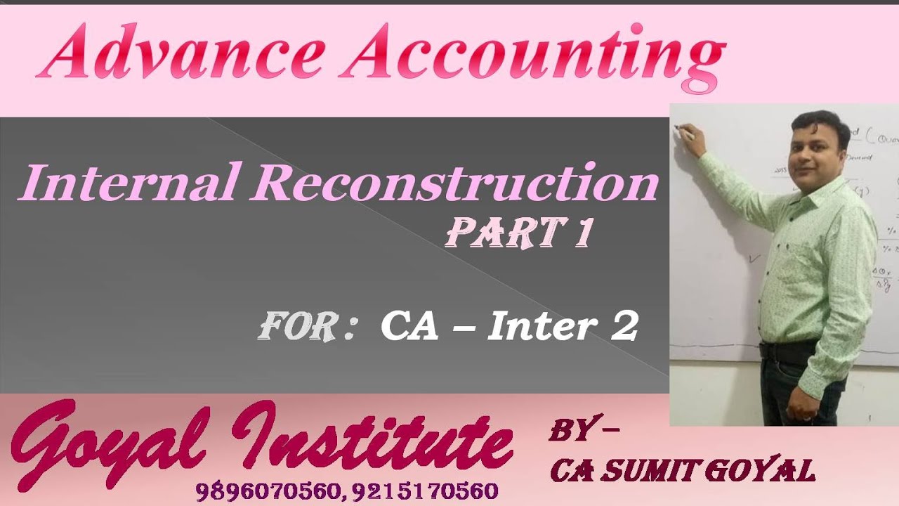 Internal Reconstruction Part 1 Ca Inter 2 Adv Accounting Ca 0231