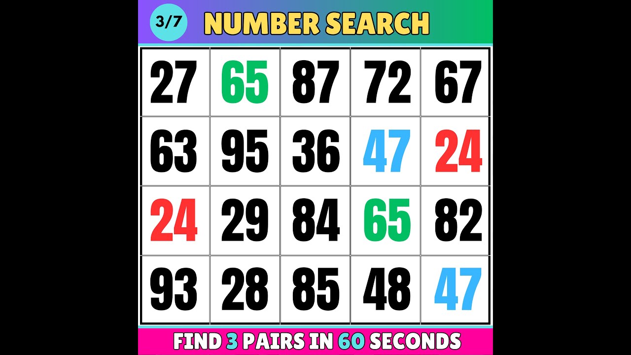 Push Your Brain to the Limit with the Ultimate Number Search Challenge ...