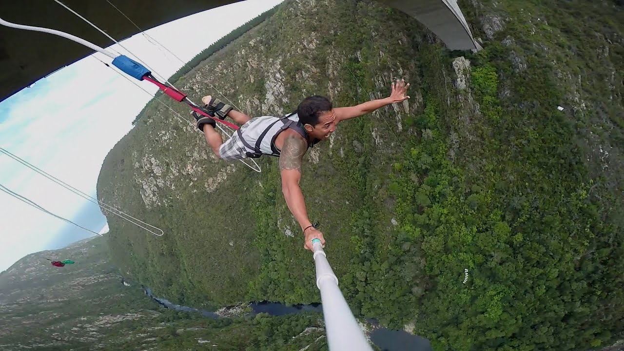 gopro 4 bungee jumping gopole - YouTube