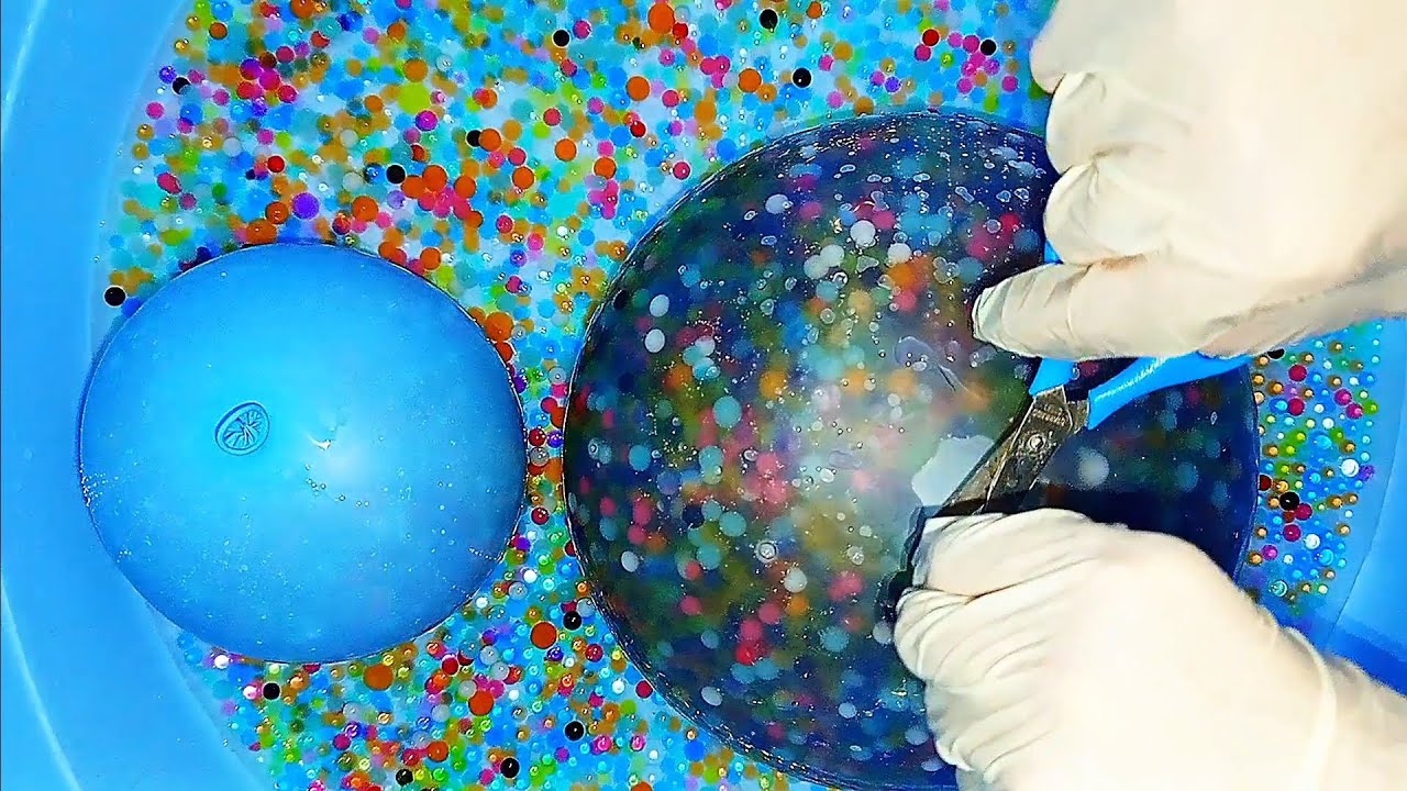 8000 Orbeez Balloon Experiment 💙🤍🧡💚 ️💜 | #orbeezball #asmr #asmrsounds ...